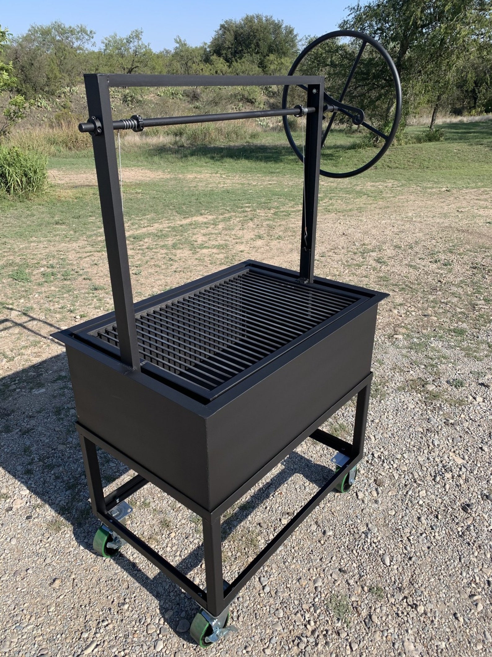 Portable Santa Maria Barbecue Grill Includes Legs With Casters - Etsy