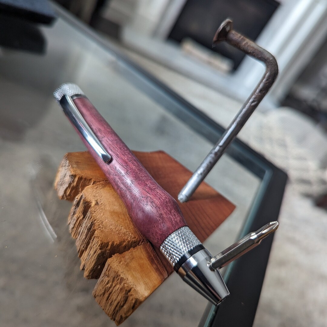 Purple Heart Wooden EDC Screwdriver W/8 Piece Bit Set - Etsy