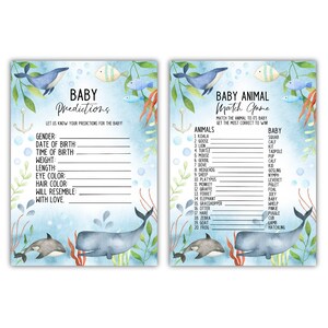 Under the Sea Baby Shower Game Pack: 6 Printable Ocean Games (digital ...