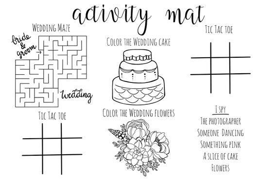 Wedding Activity Book Maze