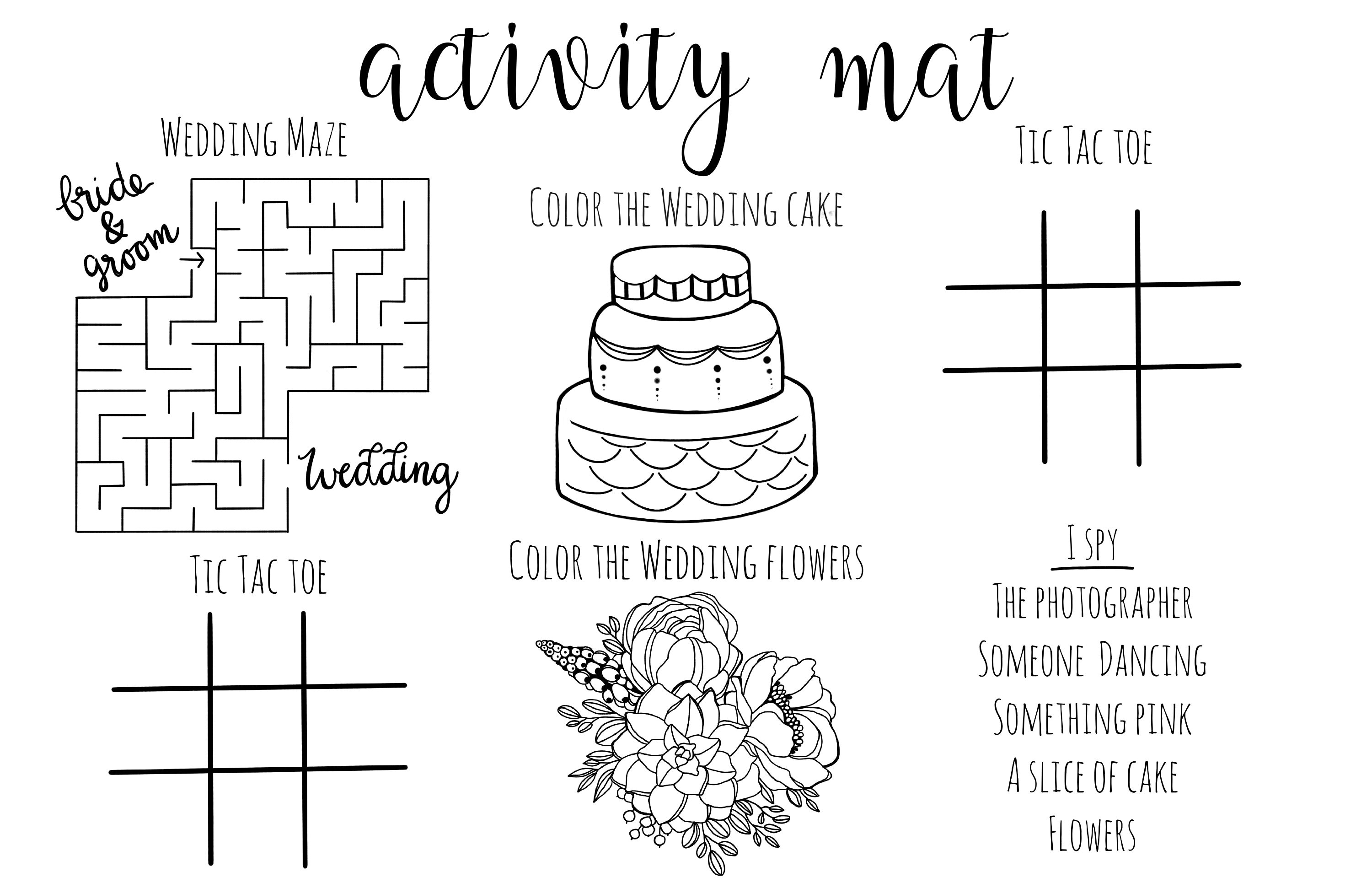 Wedding Activity Book Maze