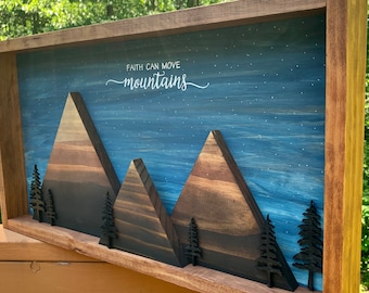 3D Mountain Range Wall Art Cabin Decor Rustic Home Decoration - Etsy