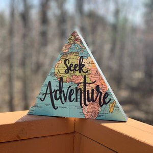 Seek Adventure Hand Lettered Map Wood Mountain Sign Gift Decoration - Etsy