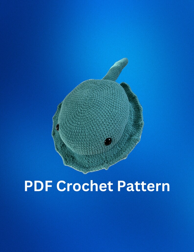 Stingray Pillow Crochet Pattern | Crochet Pattern Amigurumi | Stingray ...