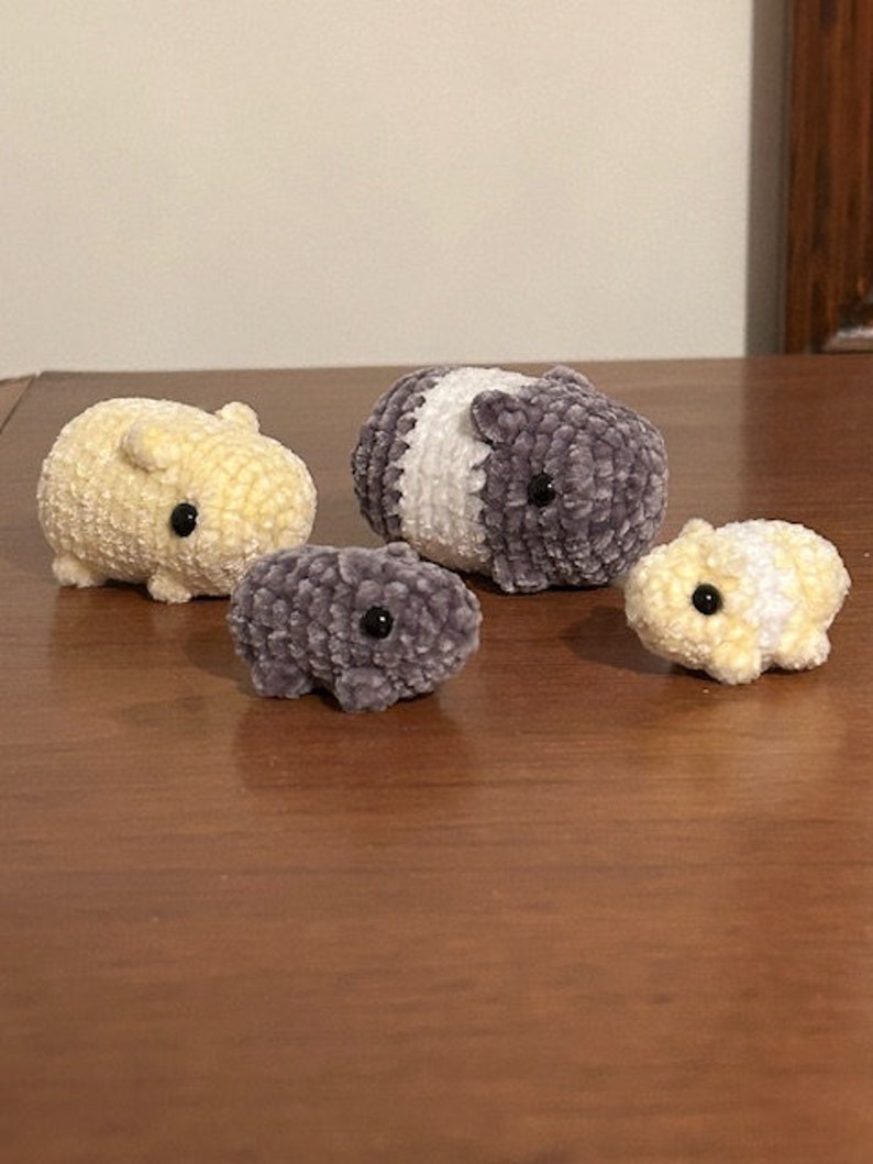 Guinea Pig Family No Sew Crochet Pattern Beginner Friendly | Digital ...
