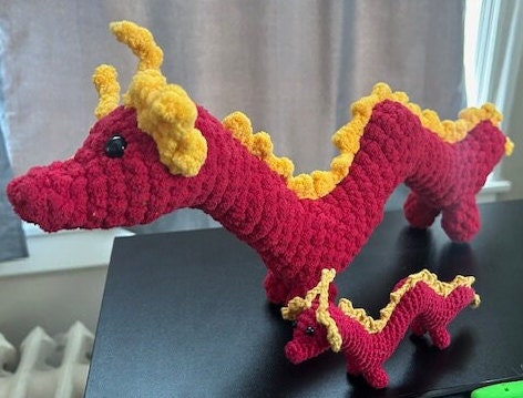 Mooncake the Dragon Crochet Pattern Crochet Pattern Amigurumi Dragon ...