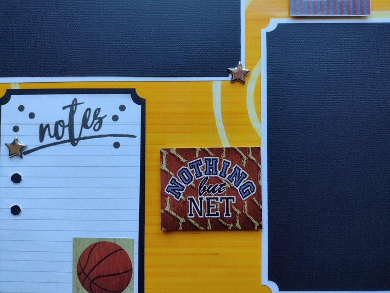 Basketball 3D Scrapbook Page Handmade 12x12 Ready to Use - Etsy