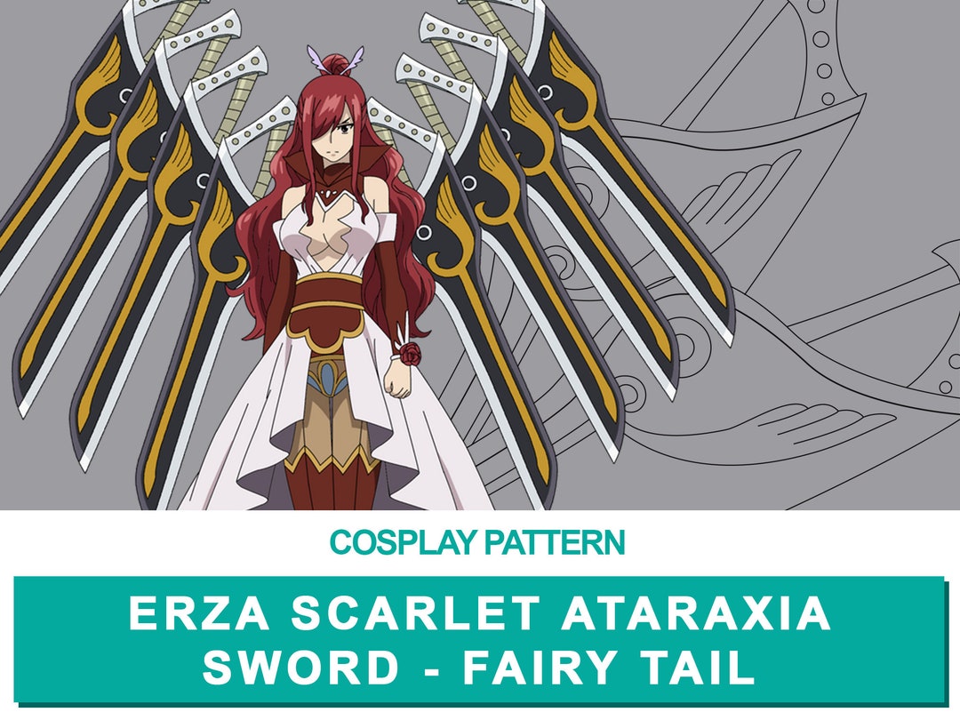 Erza Scarlet: Wingblade Sword - Cosplay PDF Vector Pattern | Fairy Tail ...