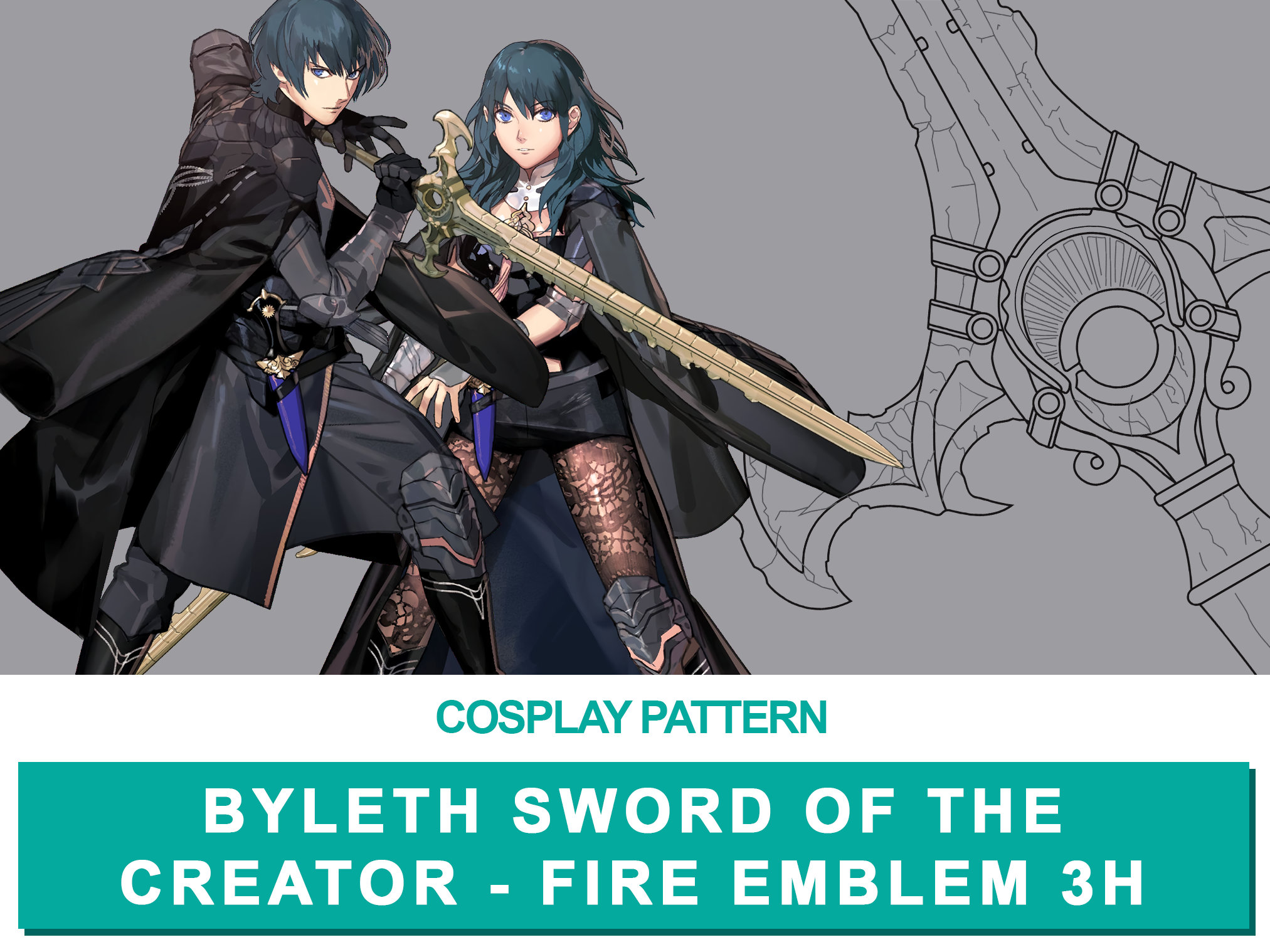 Byleth: Sword of the Creator - Cosplay PDF Vector Pattern | Fire Emblem ...
