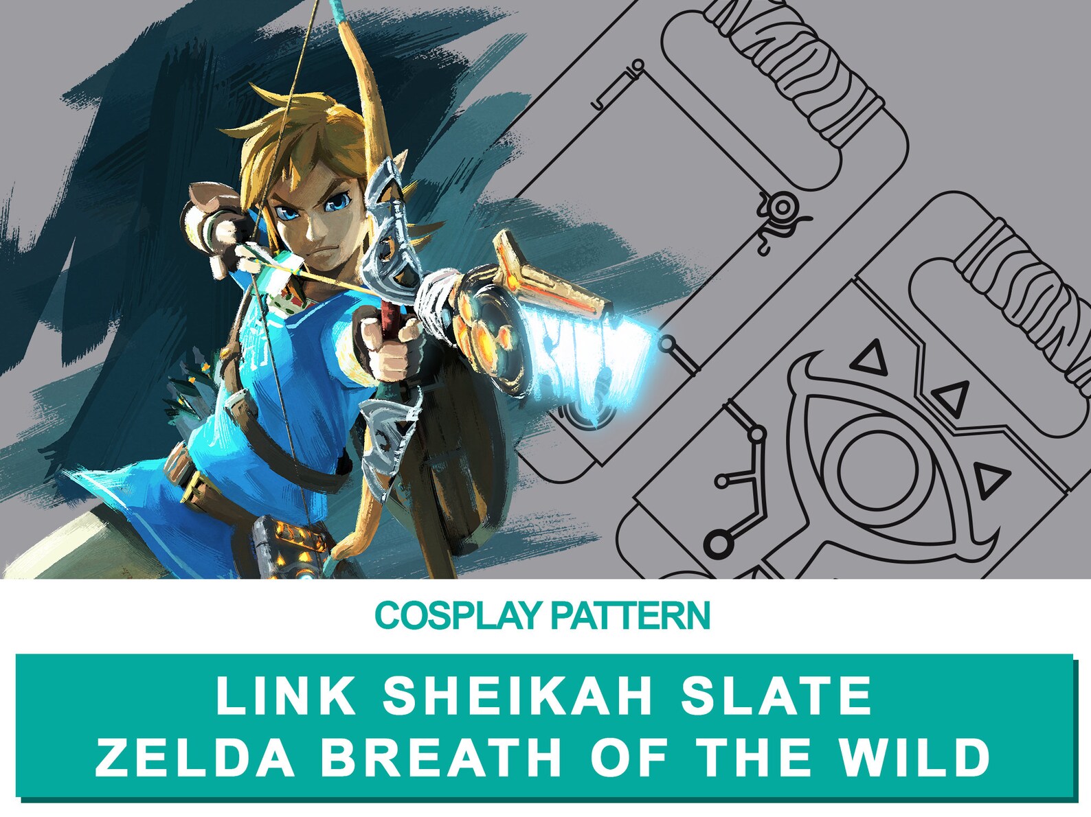 Link: Sheikah Slate - Cosplay PDF Vector Pattern | the Legend of Zelda ...