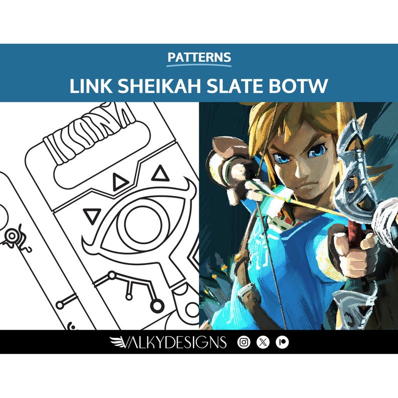 Link: Sheikah Slate - Cosplay PDF Vector Pattern | the Legend of Zelda ...