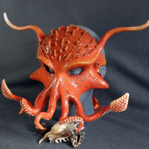 Orange Octupus Creature Masquerade Mask - Etsy