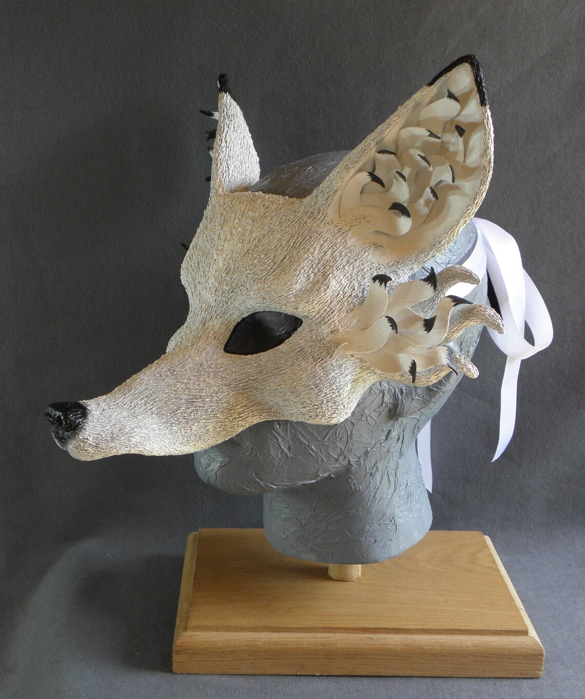 White Arctic Fox Masquerade Mask - Etsy