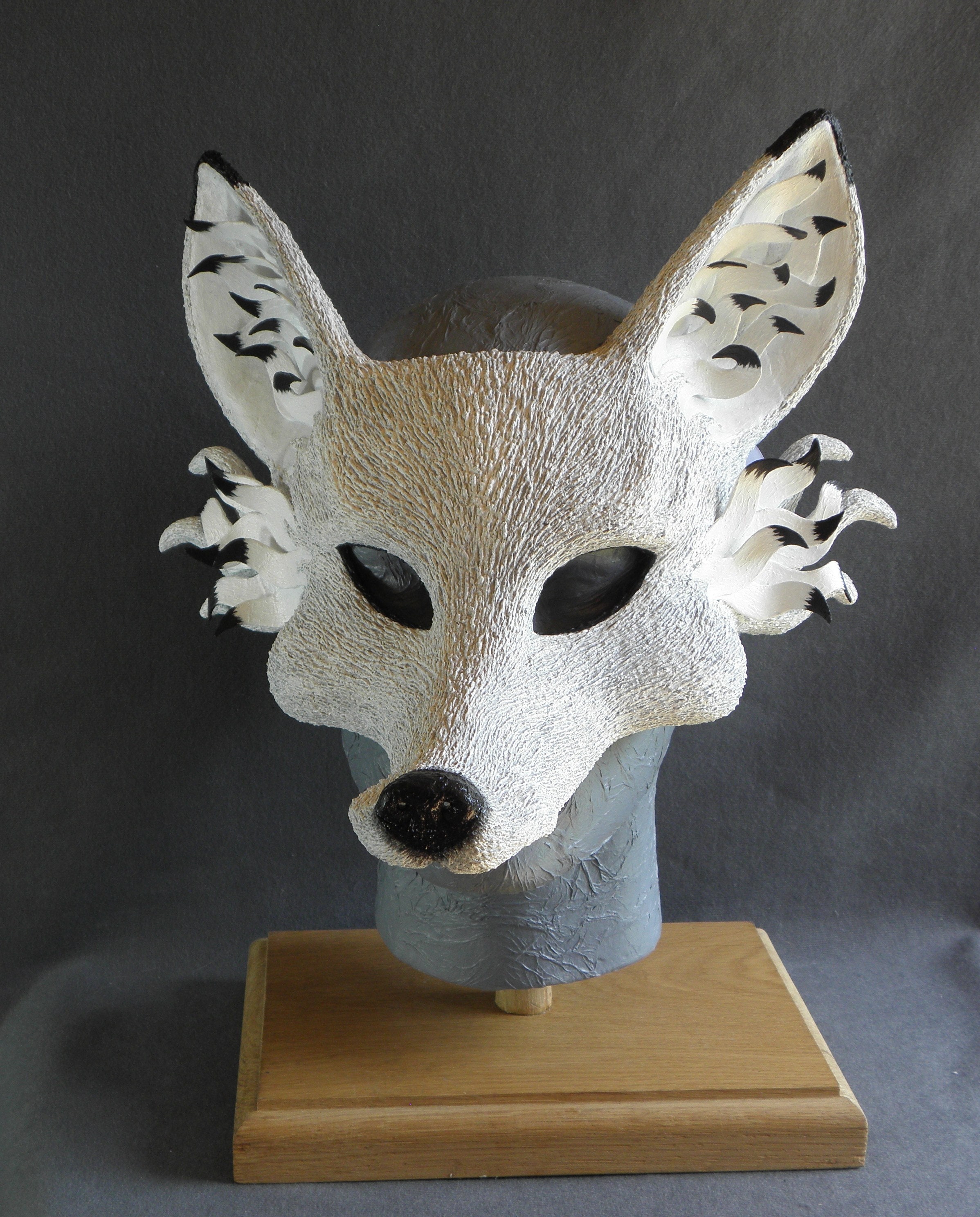 White Arctic Fox Masquerade Mask - Etsy