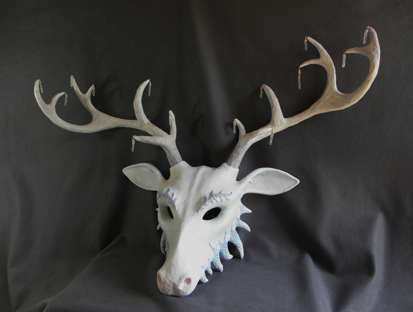 White Winter Hart Masquerade Mask Fantasy Stag Mask - Etsy