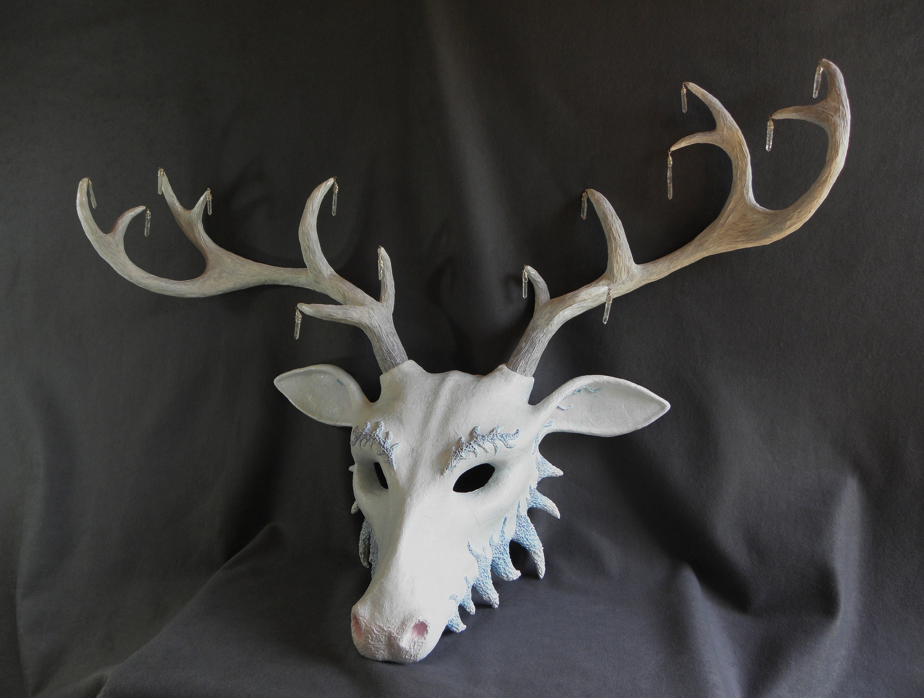 White Winter Hart Masquerade Mask Fantasy Stag Mask - Etsy UK