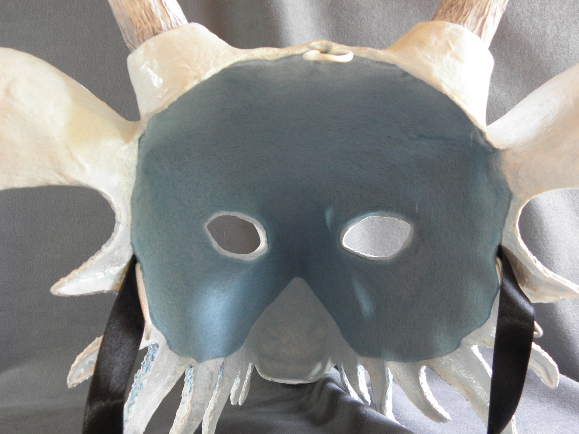 White Winter Hart Masquerade Mask Fantasy Stag Mask - Etsy