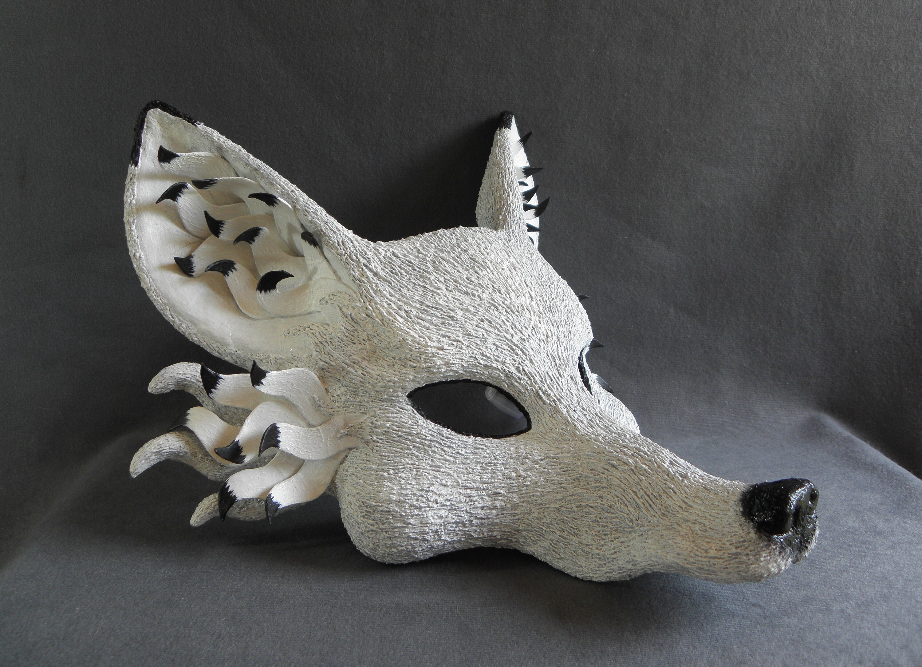 White Arctic Fox Masquerade Mask - Etsy
