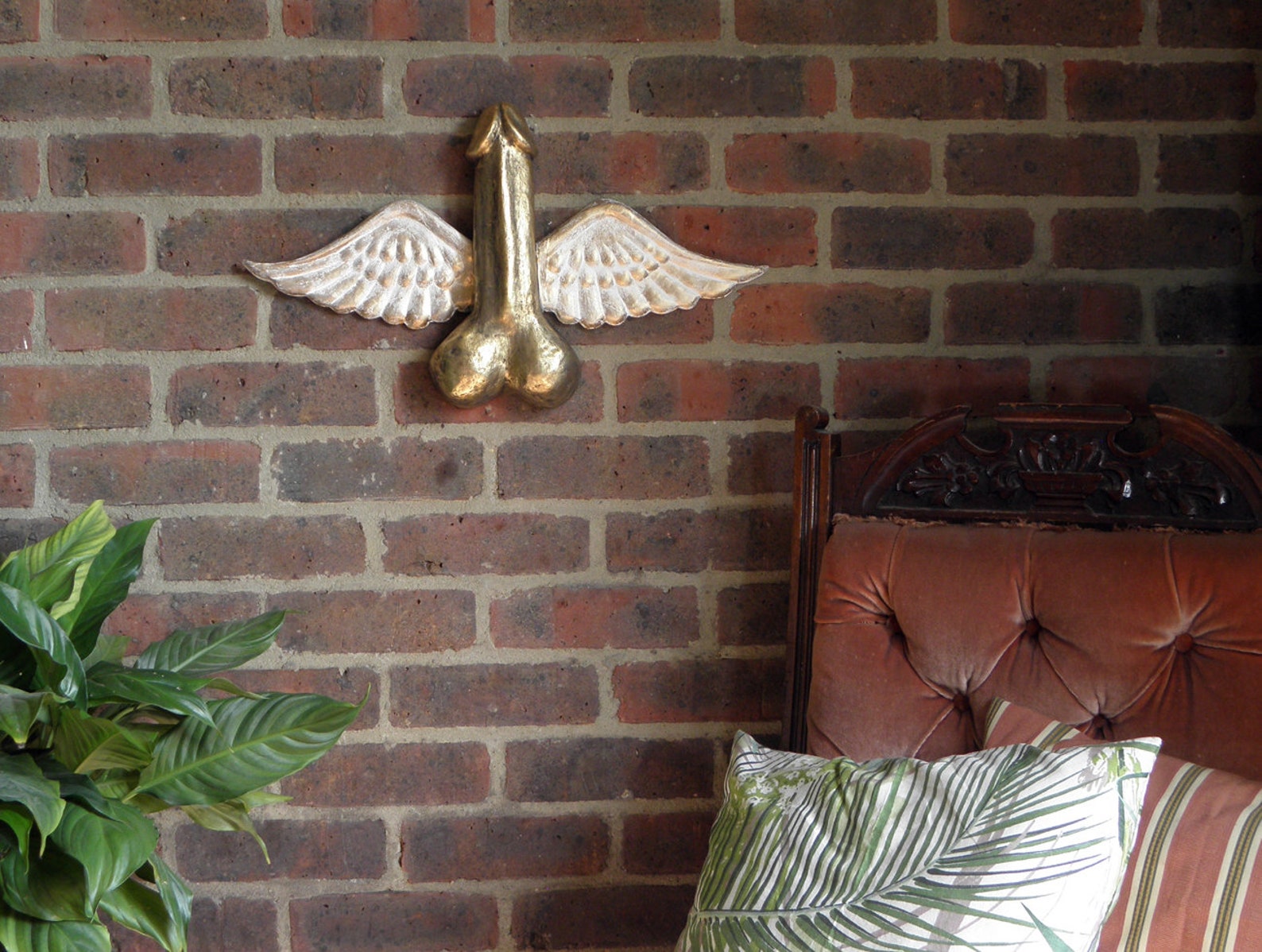 Roman Flying Phallus , Flying Penis Wall Art , Winged Phallus , Pagan Good Luck Charm - Etsy