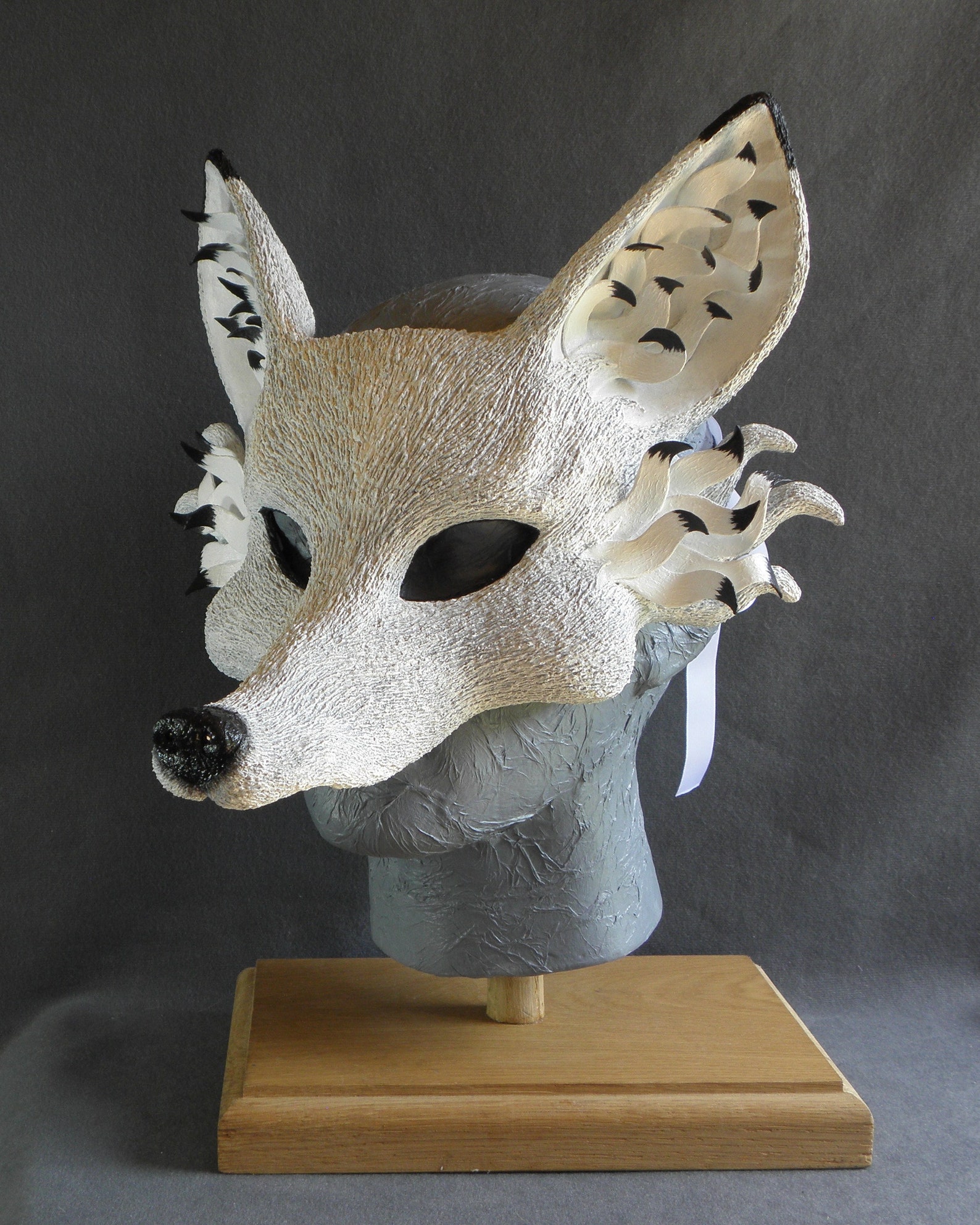 White Arctic Fox Masquerade Mask - Etsy