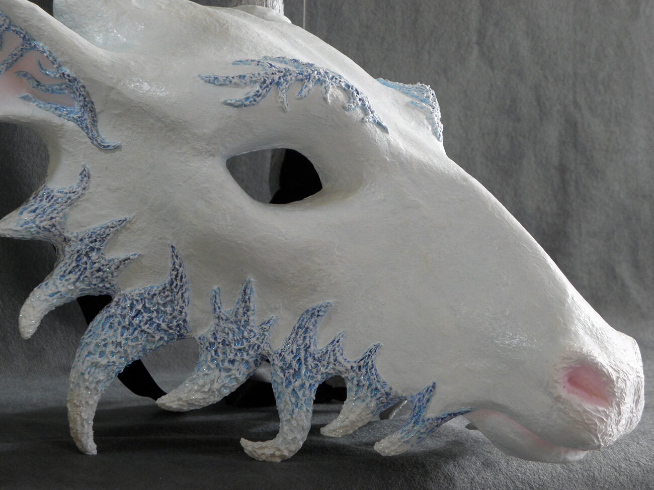 White Winter Hart Masquerade Mask Fantasy Stag Mask - Etsy