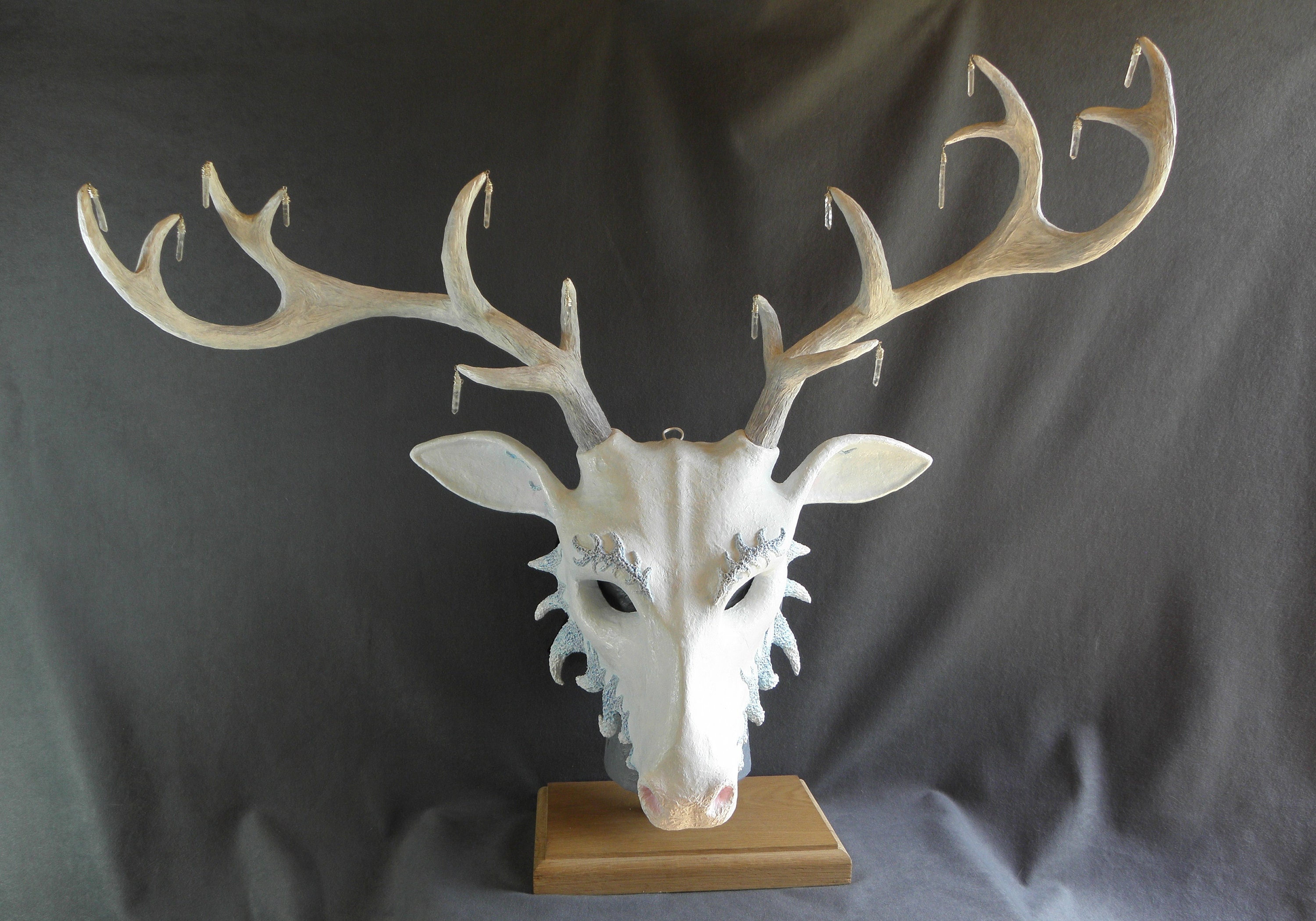 White Winter Hart Masquerade Mask Fantasy Stag Mask - Etsy
