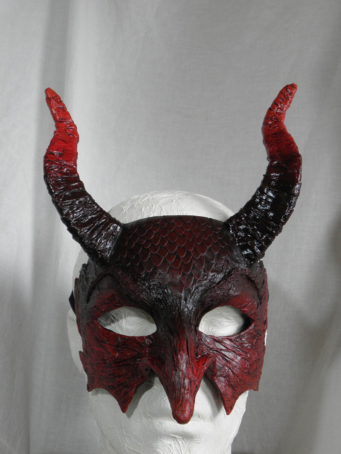 Satan Masquerade Mask Devil Costume Mask Demon Horned - Etsy