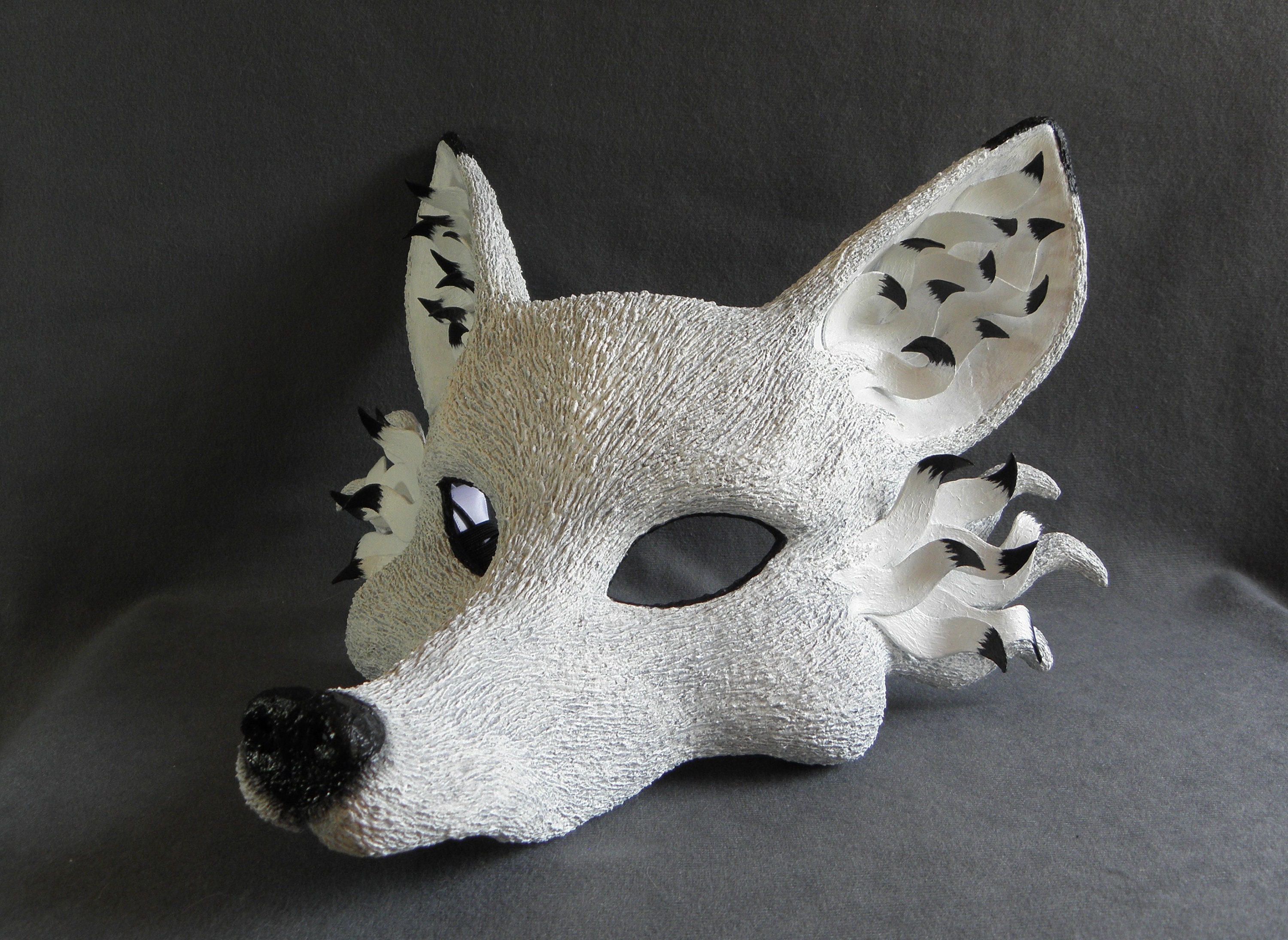 White Arctic Fox Masquerade Mask - Etsy