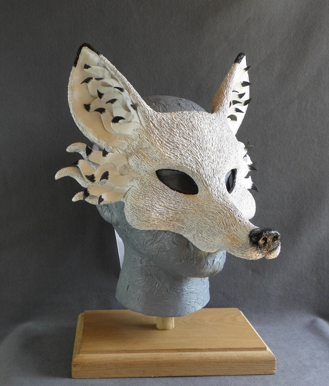 White Arctic Fox Masquerade Mask - Etsy