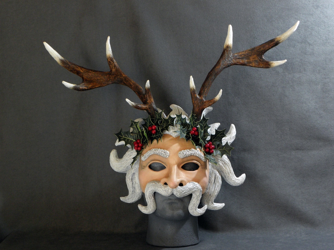 The Holly King Masquerade Mask - Etsy