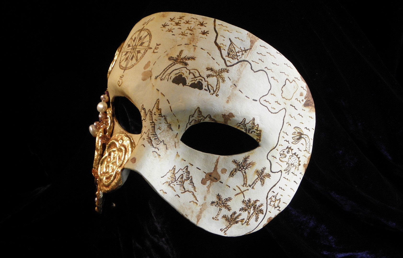 Pirate Masquerade Mask - Etsy