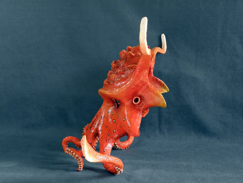 Orange Octupus Creature Masquerade Mask - Etsy