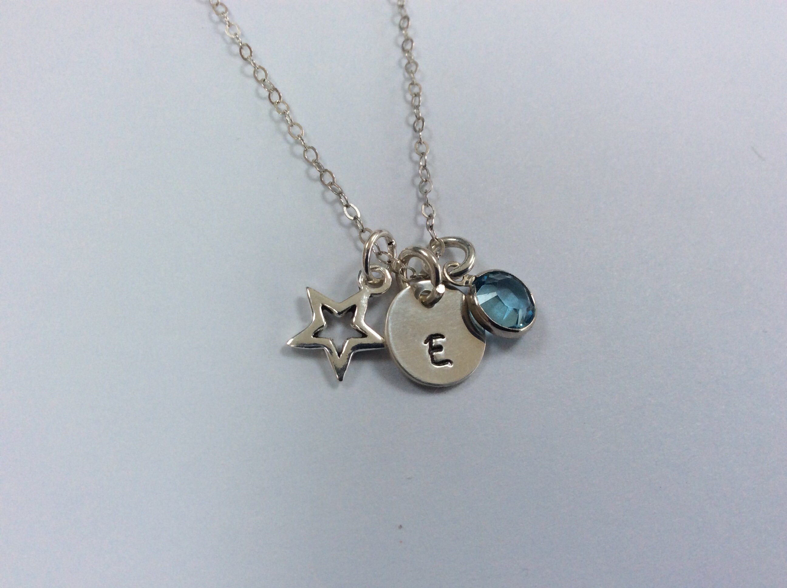Kleine zilveren ster ketting Sierlijke Initialen Ketting - Etsy Nederland