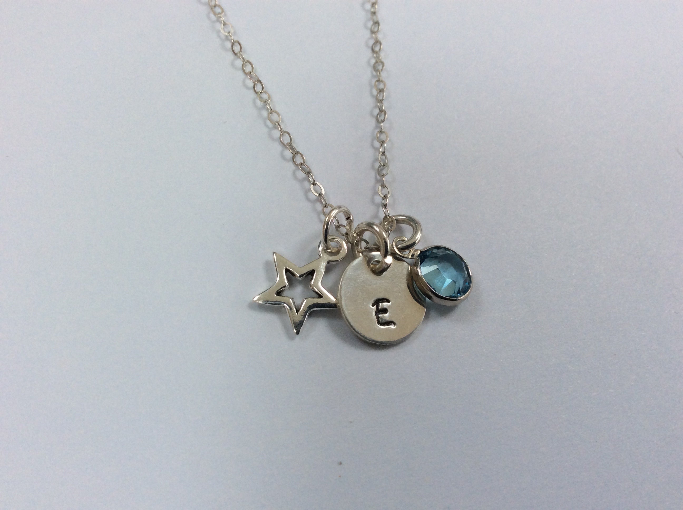 Kleine zilveren ster ketting Sierlijke Initialen Ketting - Etsy Nederland