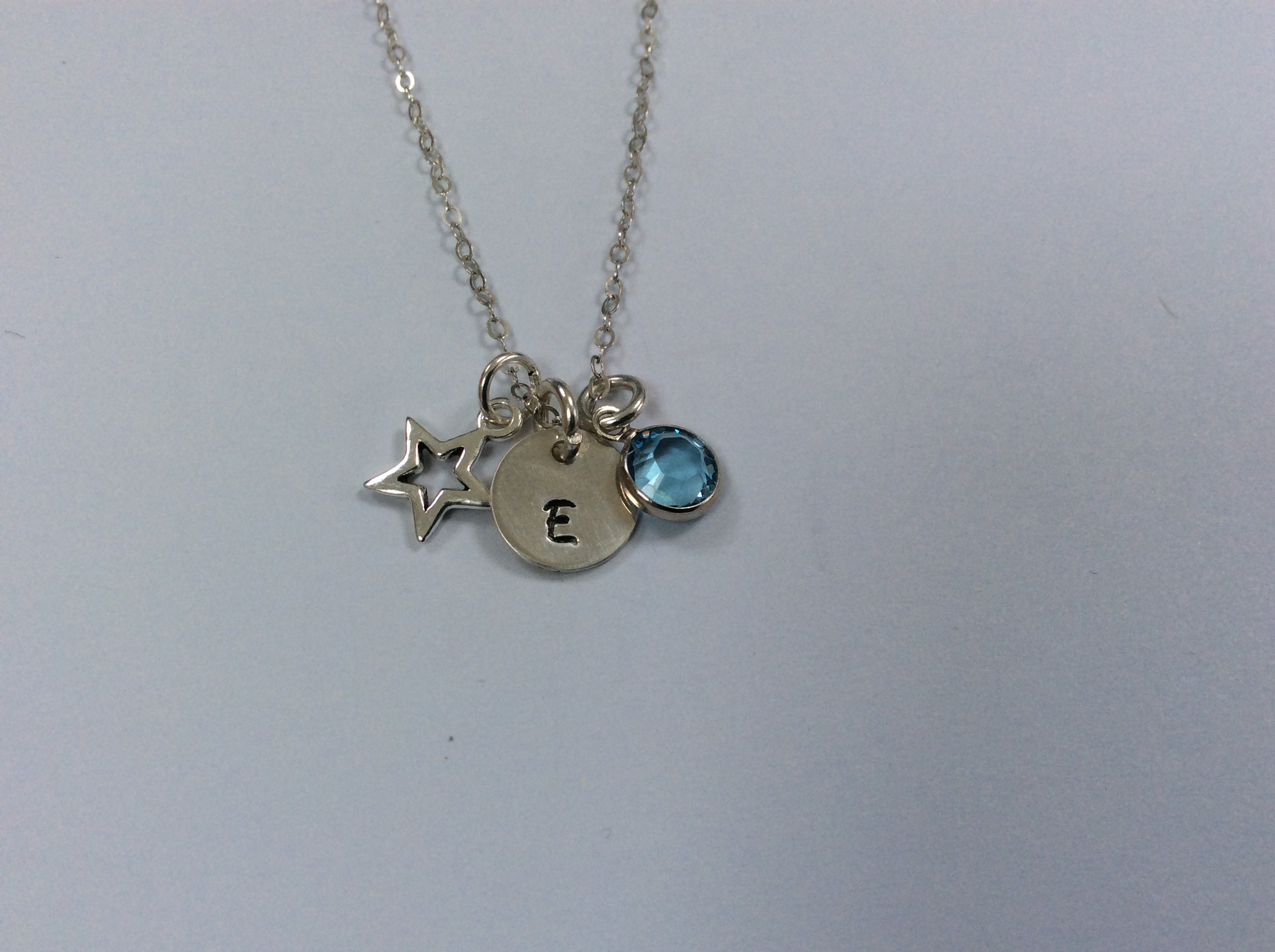 Kleine zilveren ster ketting Sierlijke Initialen Ketting - Etsy Nederland