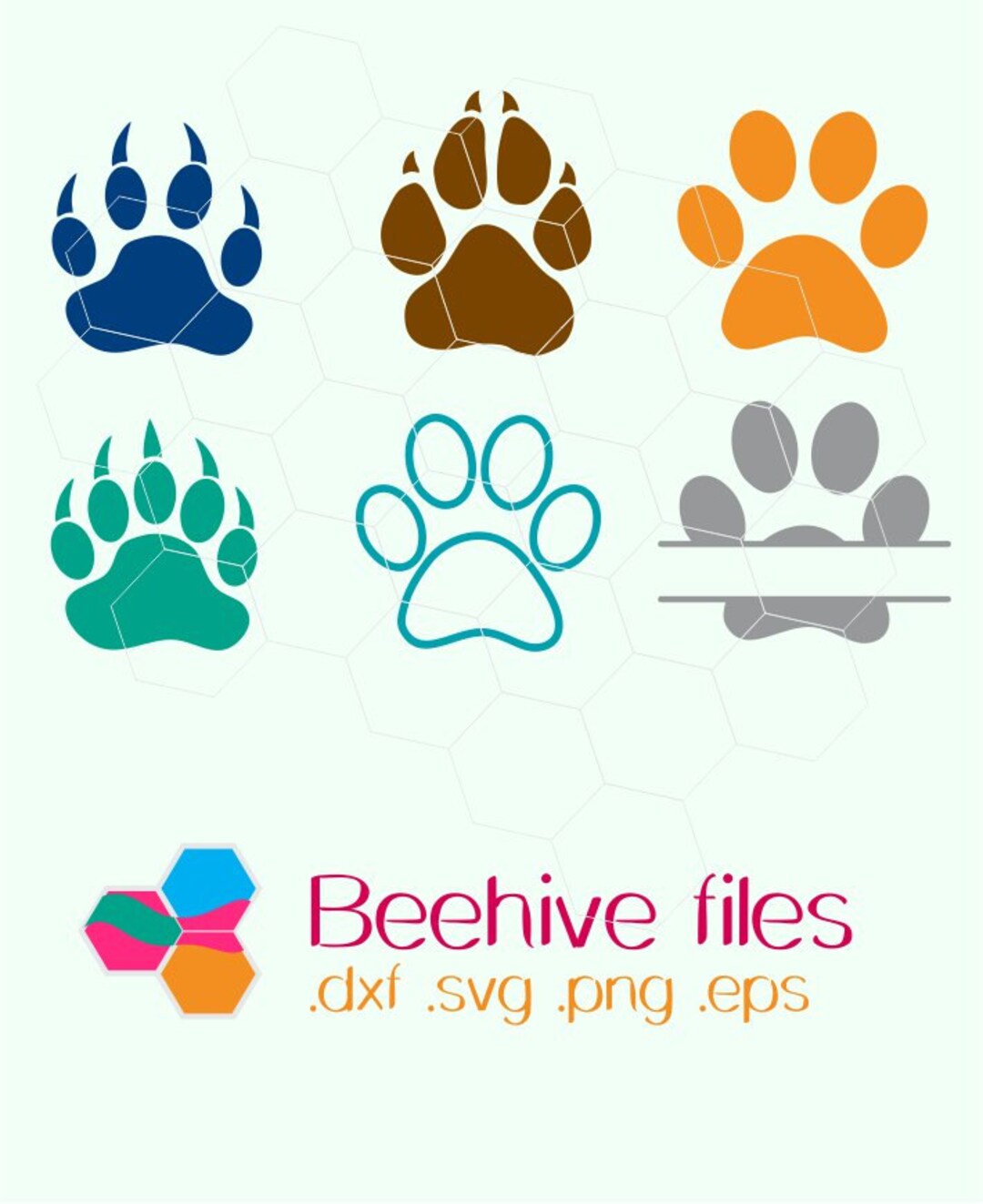 Paw, Dog Paw, Tiger Paw, Wildcat Paw in Svg, Dxf, Png, Eps Format ...