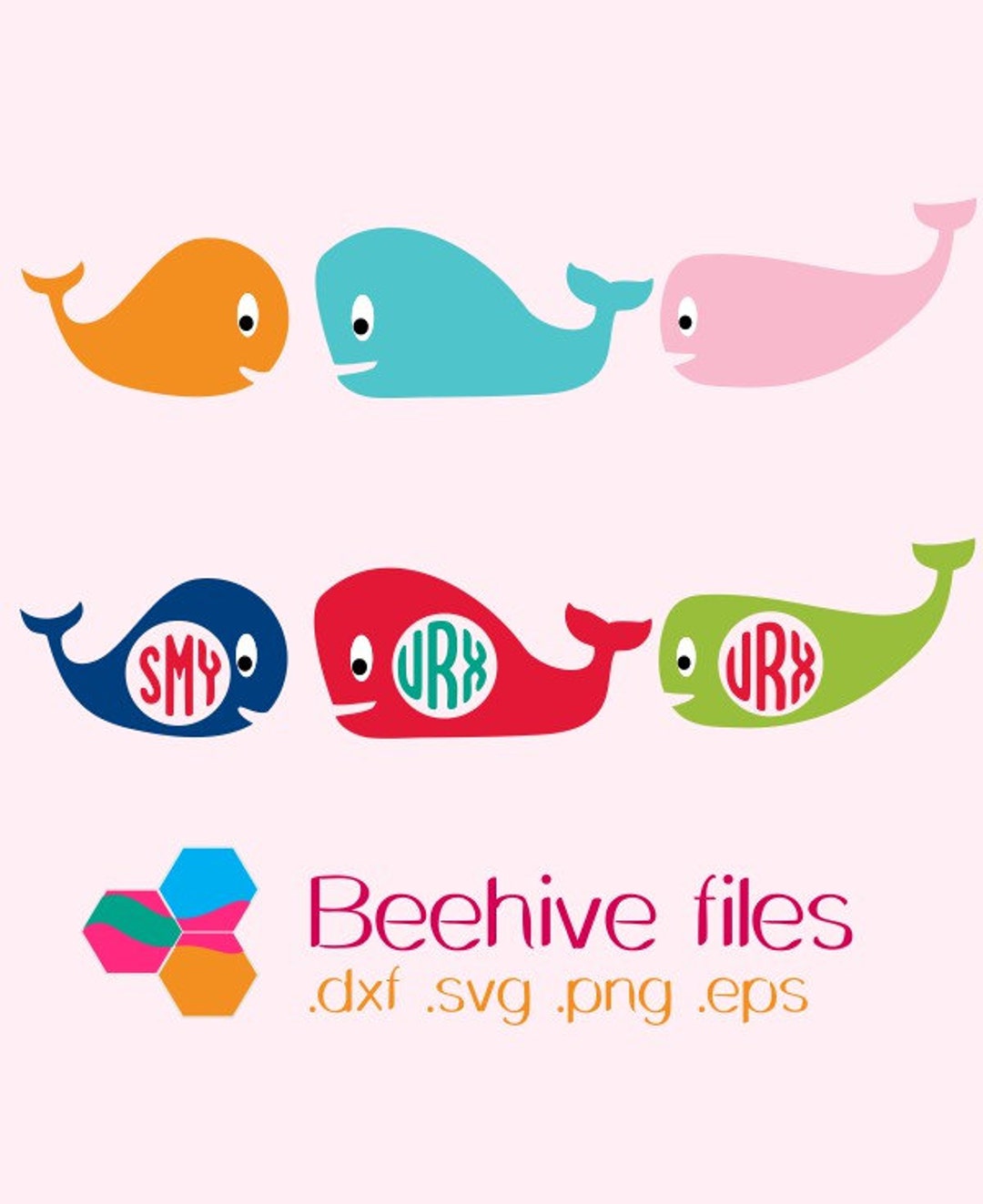 Whale, Whale Monogram in Svg, Dxf, Png,format. Instant Download for ...