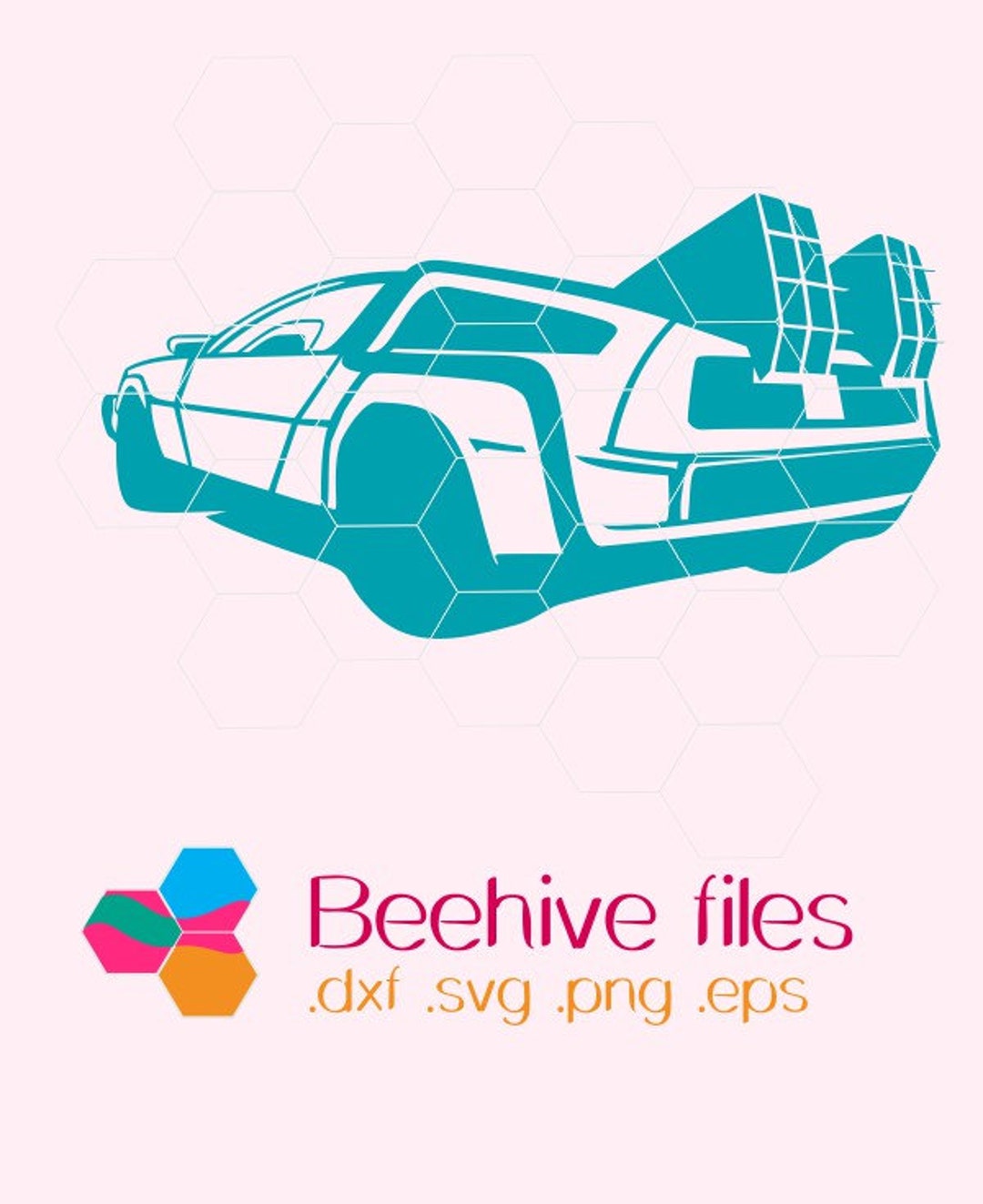 Delorean Dmc-12 Car Silhouette Svg Dxf Pngformat. Instant - Etsy Israel