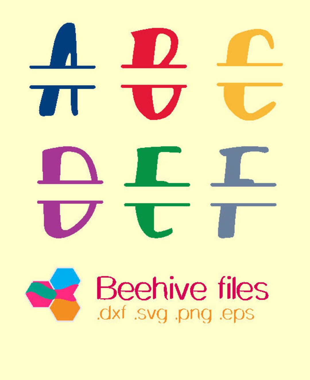 Simple Split Letters Alphabet, Font, 26 Letters,digits, Symbols Shields ...