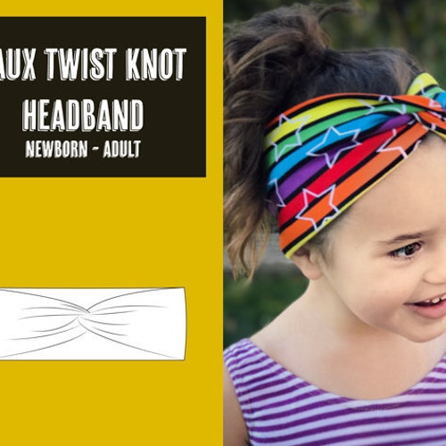 Headband Sewing PDF Pattern Video Tutorial Adult Size | Etsy