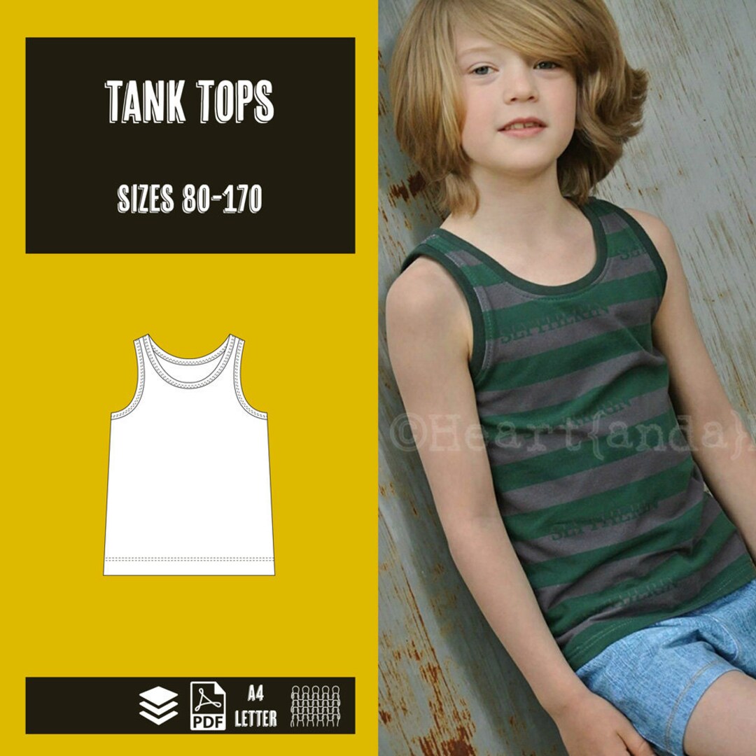 Tank Tops 80-170 PDF Sewing Pattern, Instant Download, Tutorial - Etsy
