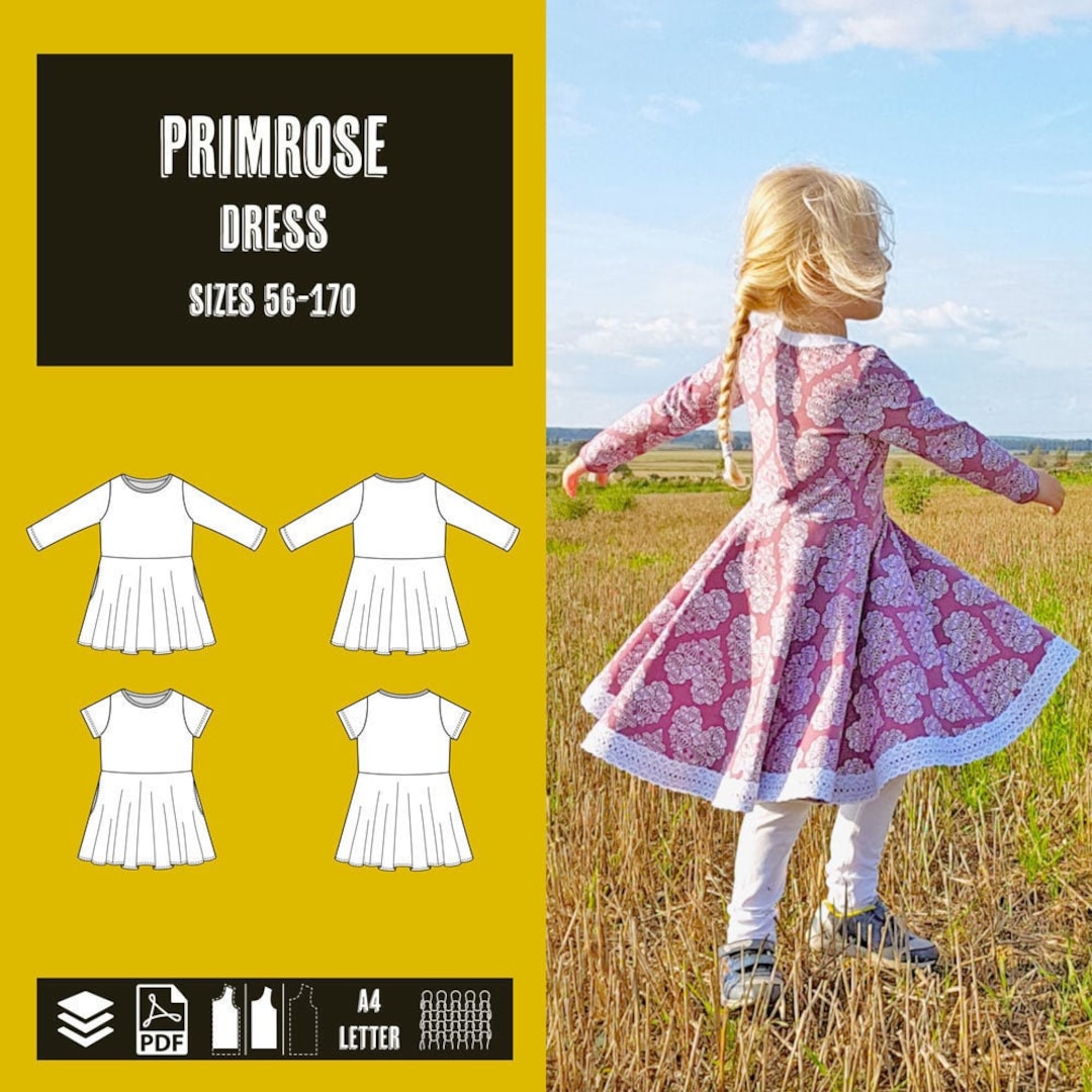 Primrose Dress 56-170 PDF Sewing Pattern, Instant Download, Tutorial ...