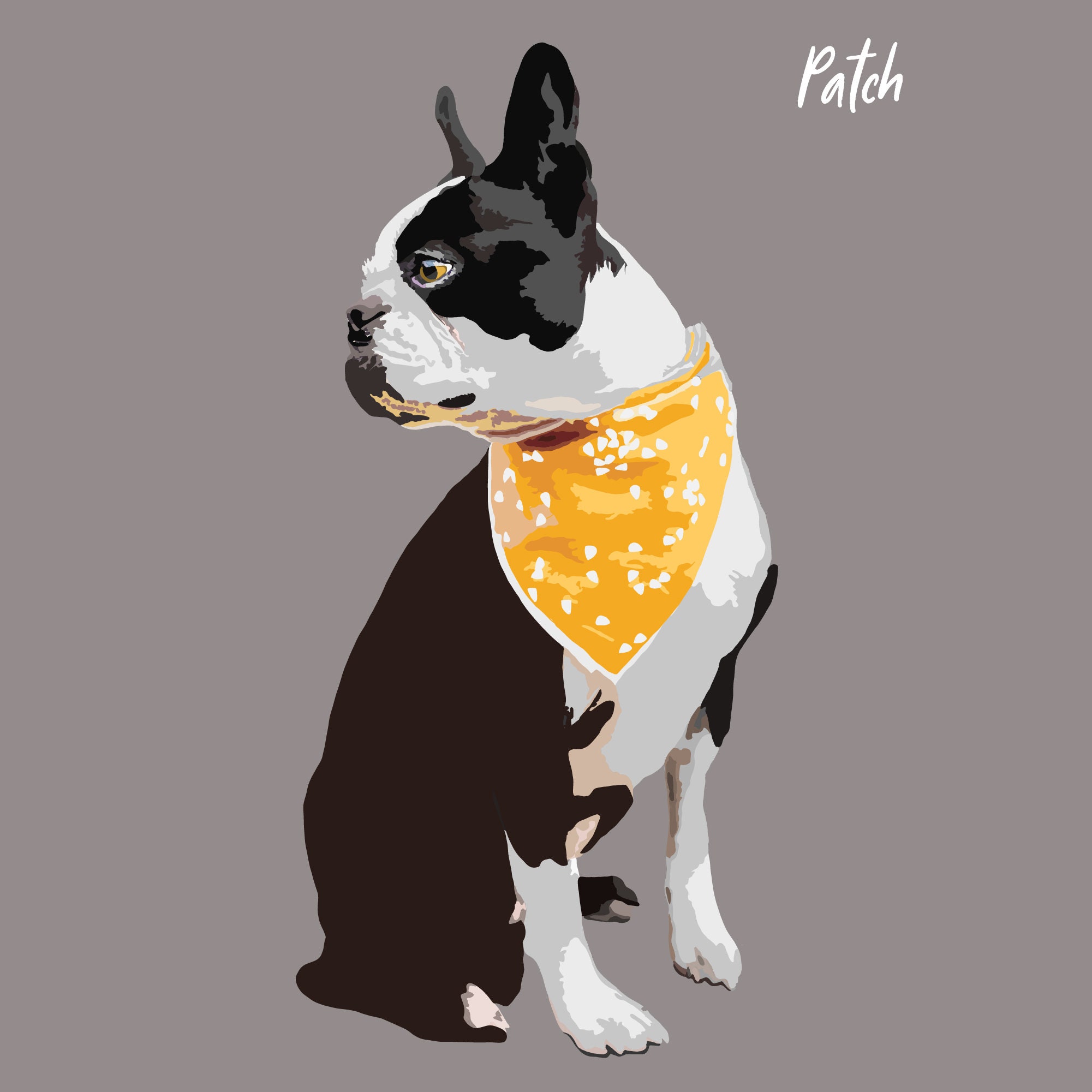 Personalised dog portrait digital download | Etsy