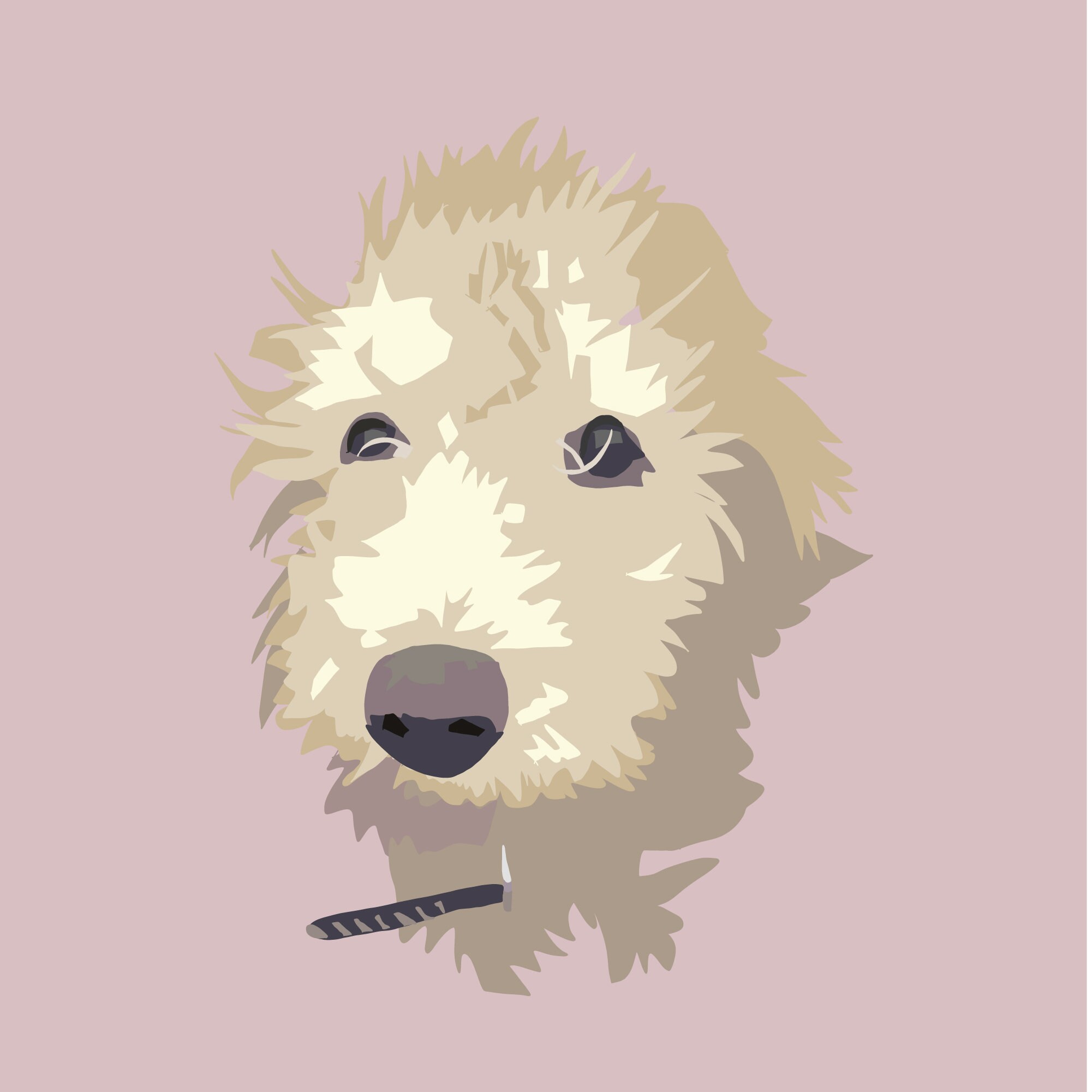 Personalised dog portrait digital download | Etsy