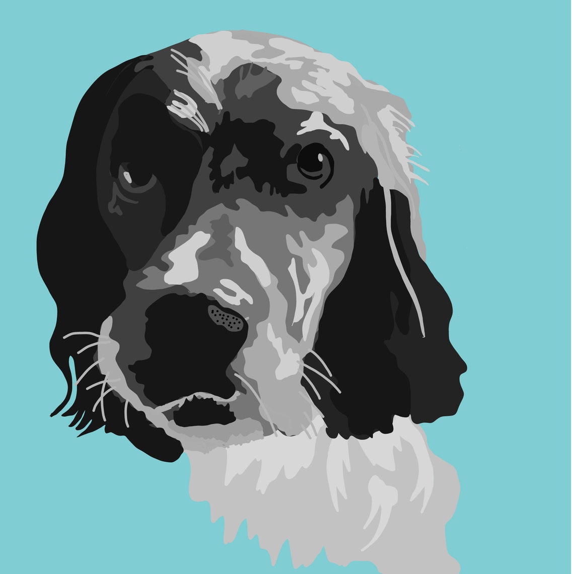 Personalised Dog Portrait, Digital Download - Etsy
