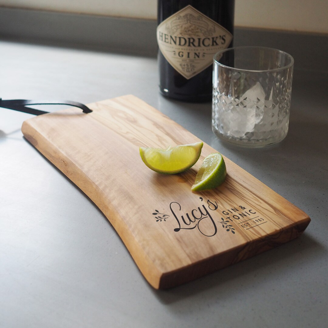 Personalised G&T Board, Gin and Tonic Chopping Board - Etsy