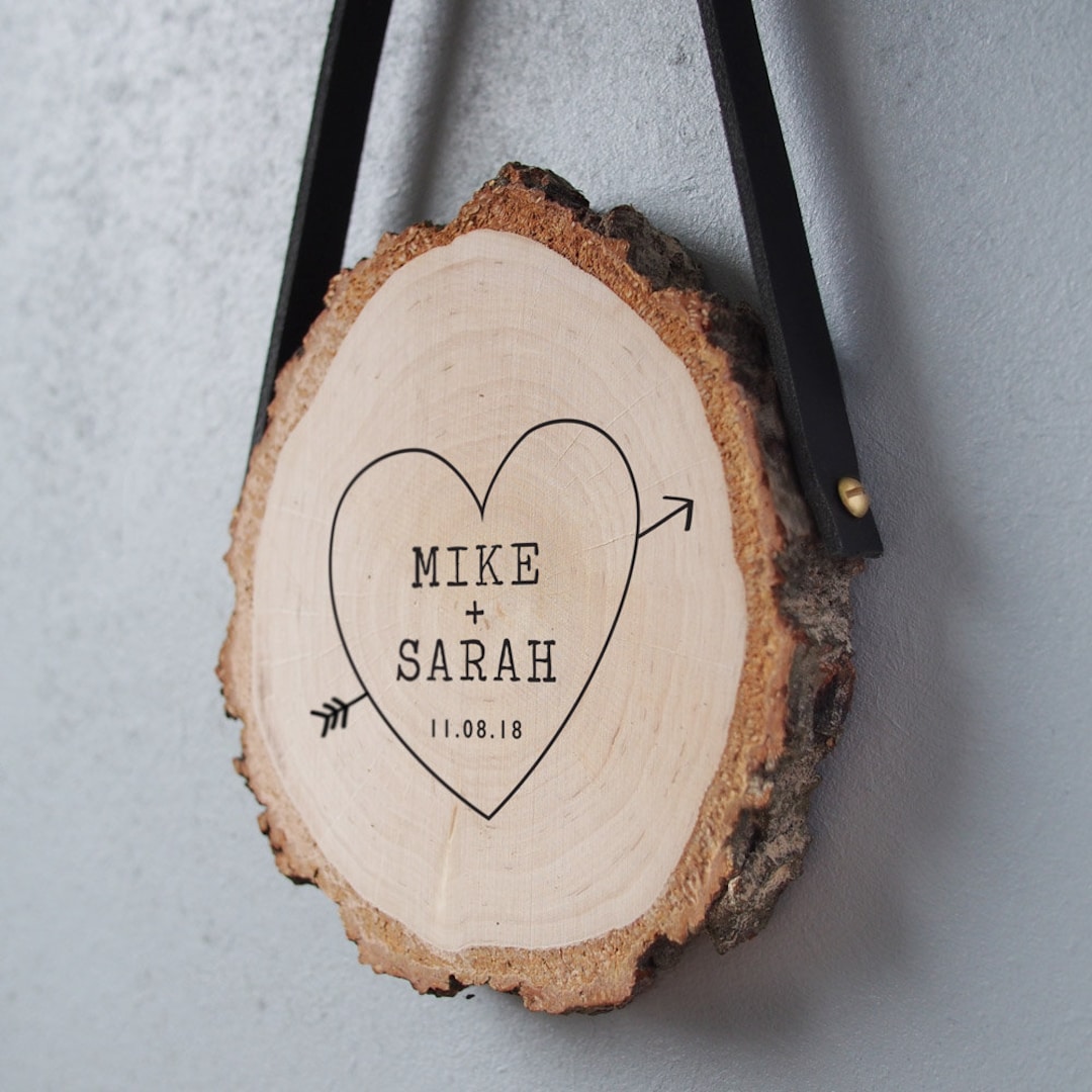 Custom Wedding Gift, Personalised Wedding Keepsake, Personalised Rustic ...