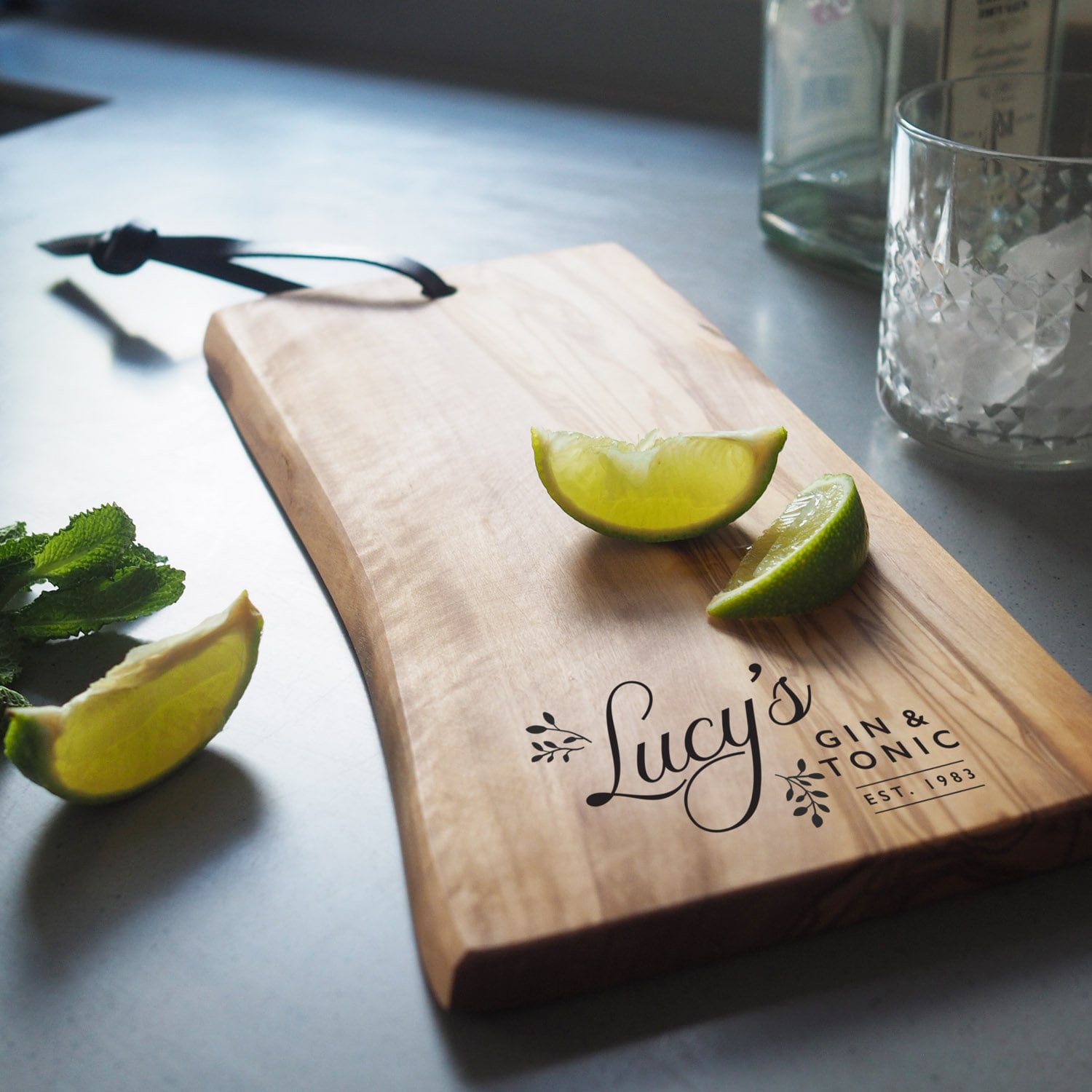 Personalised G&T Board Gin and Tonic Chopping Board | Etsy