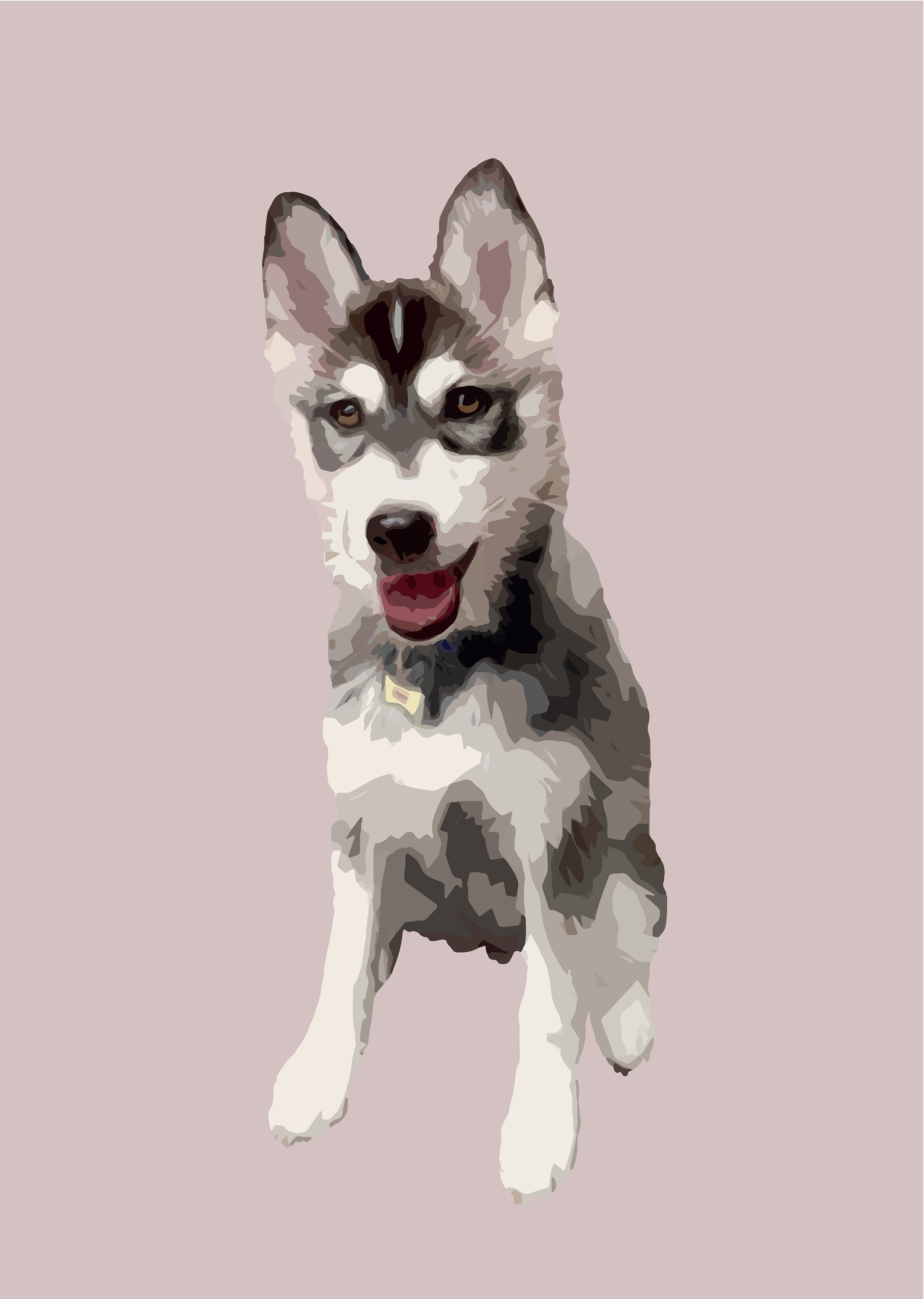 Personalised dog portrait digital download | Etsy