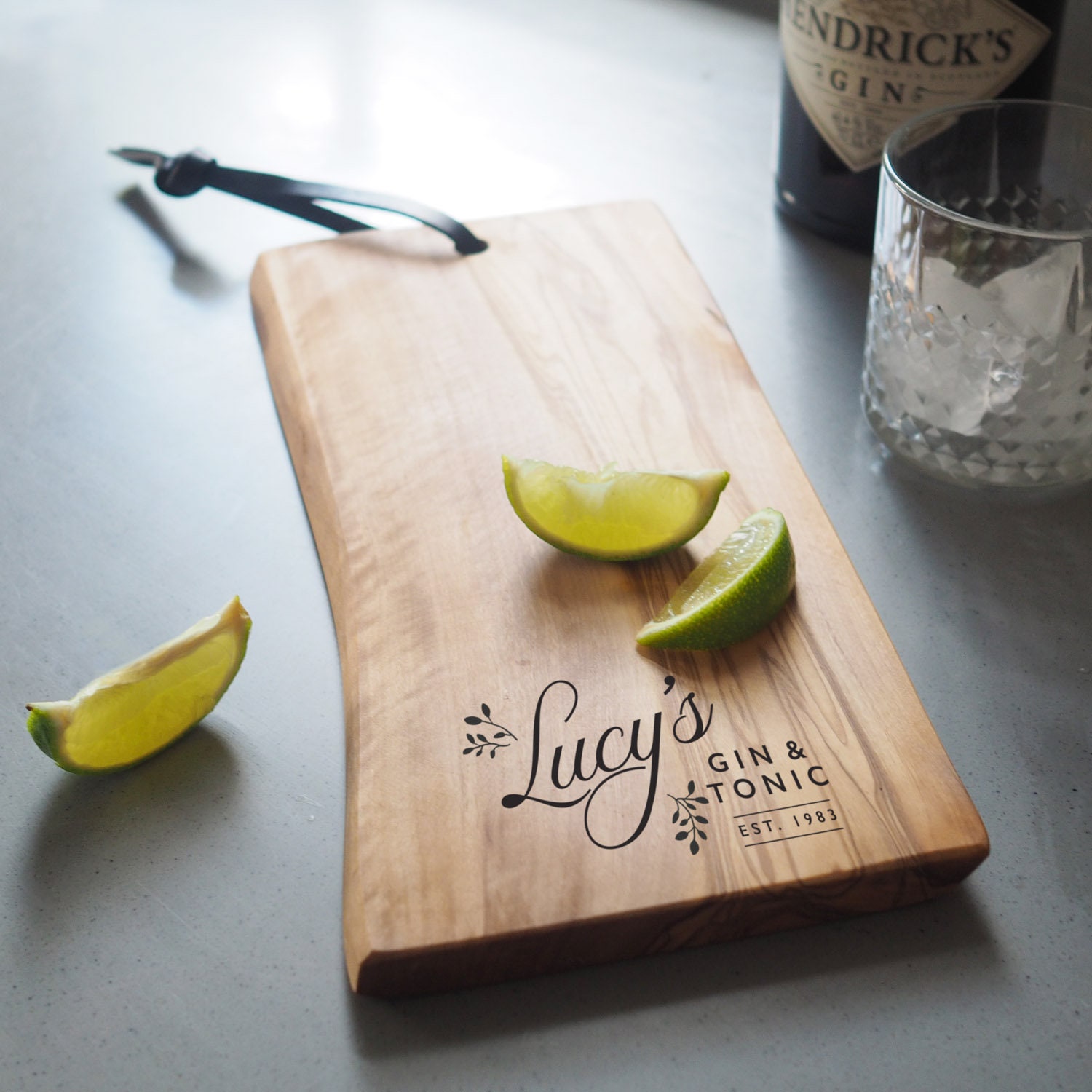 Personalised G&T Board Gin and Tonic Chopping Board | Etsy